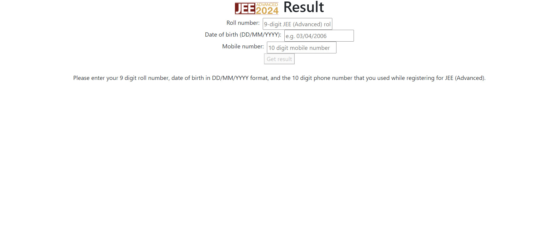 JEE Advanced Result 2024 releases