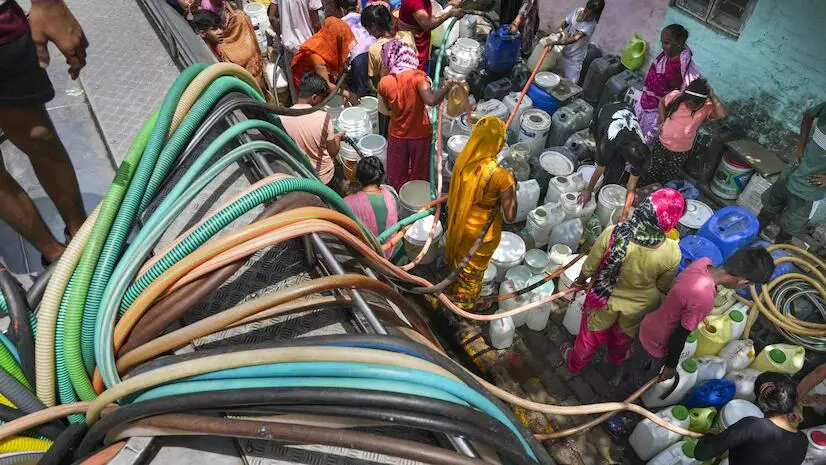 Protest Over Delhi Water Crisis Met With Water Cannons
