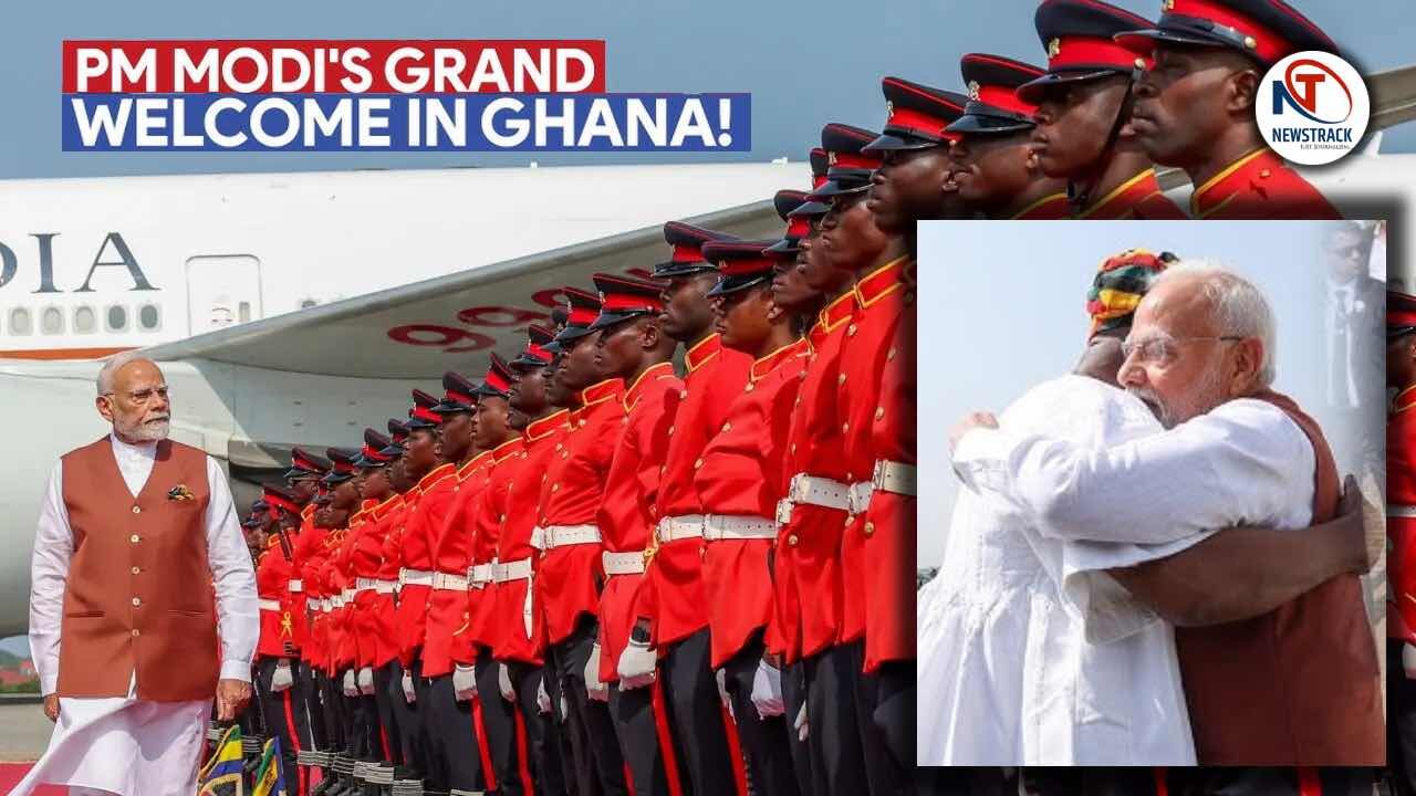 PM Modi Receives a Grand Welcome in Ghana with 21-Gun Salute, President Himself Greets Him at ...