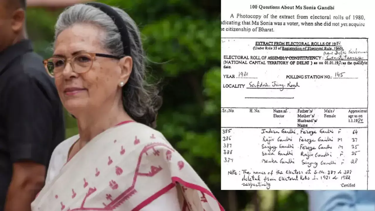 'Sonia Gandhi’s Name Appeared On Voter Rolls In 1980 While She Was Still An Italian Citizen ...