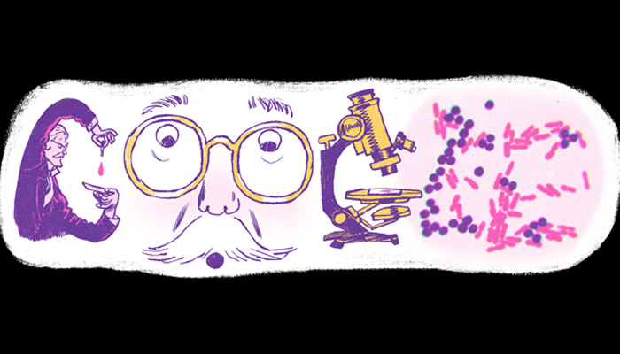 Google celebrates microbiologist Hans Christian Gram's 166th birthday