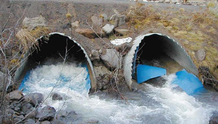 Urban flooding caused by plastic clogging, poor drainage